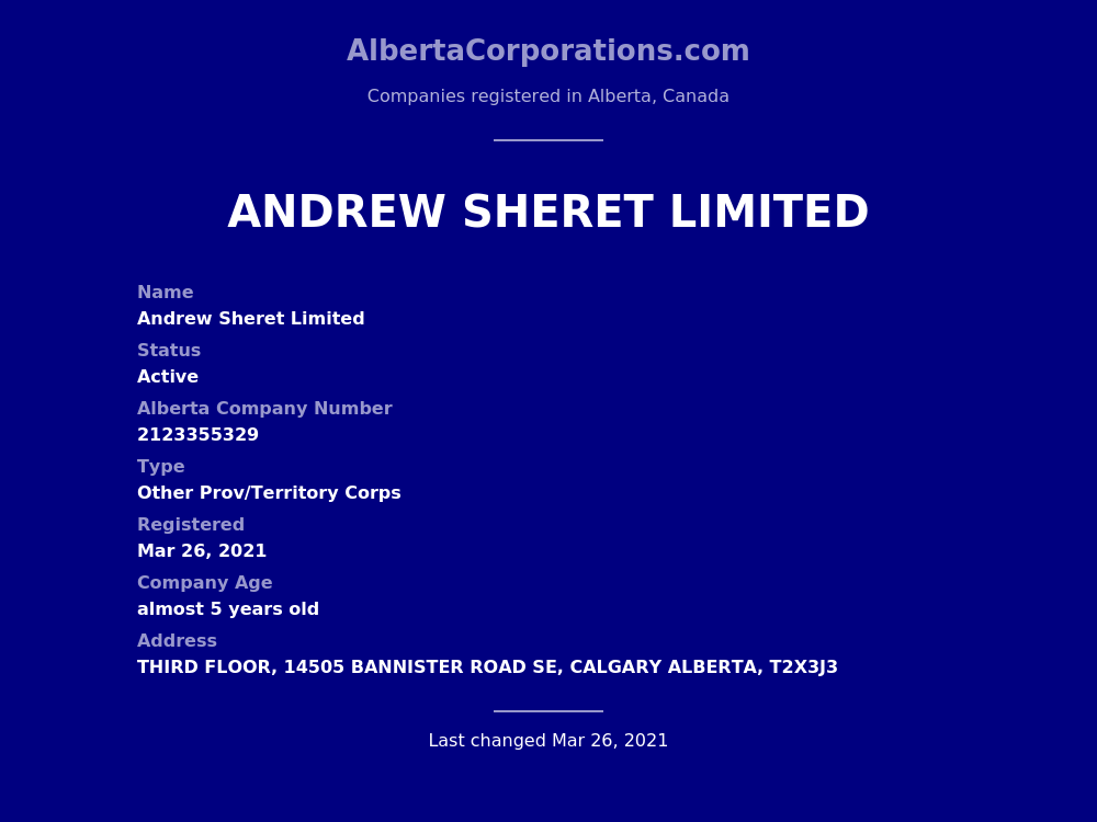 Andrew Sheret Limited | Calgary | Alberta