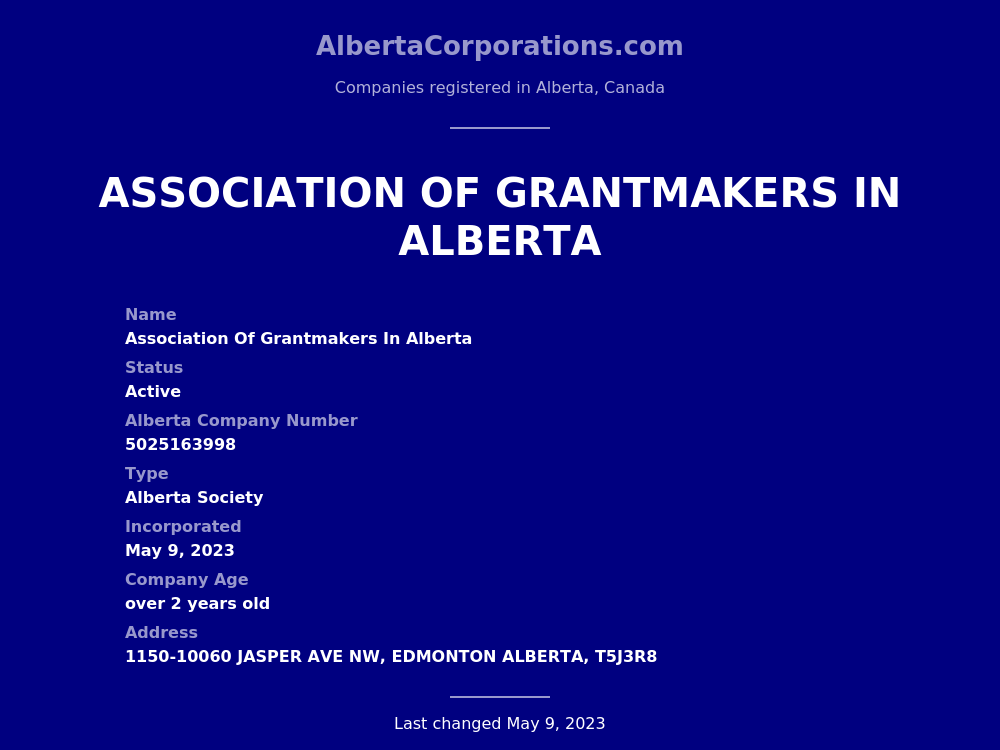 Association Of Grantmakers In Alberta | Edmonton | Alberta
