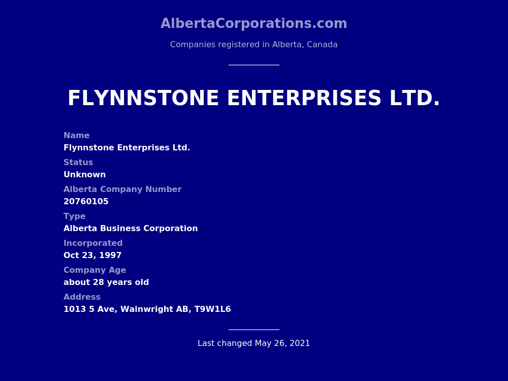 Flynnstone Enterprises Ltd. | Wainwright | Alberta