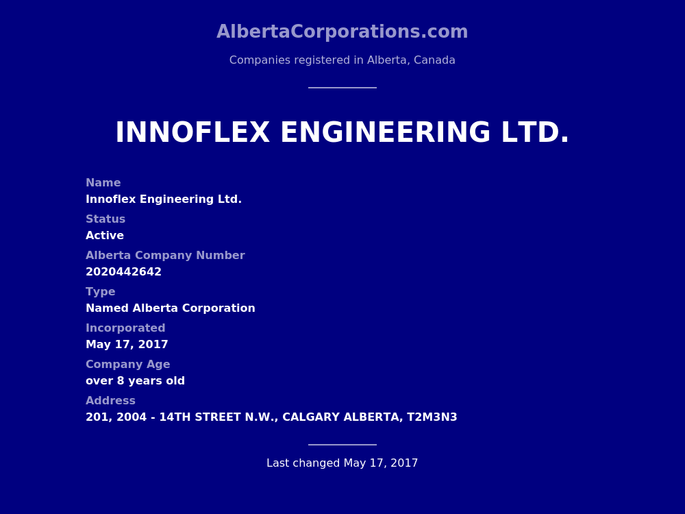 Innoflex Engineering Ltd. | Calgary | Alberta