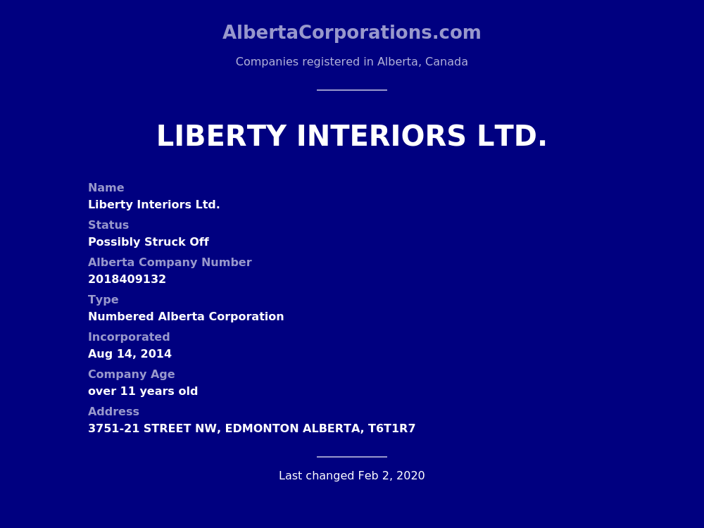 Liberty Interiors Ltd. | Edmonton | Alberta