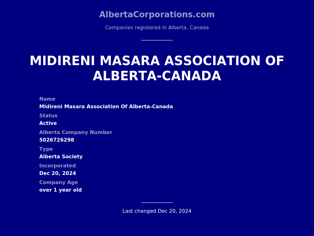 Midireni Masara Association Of Alberta-Canada | Alberta