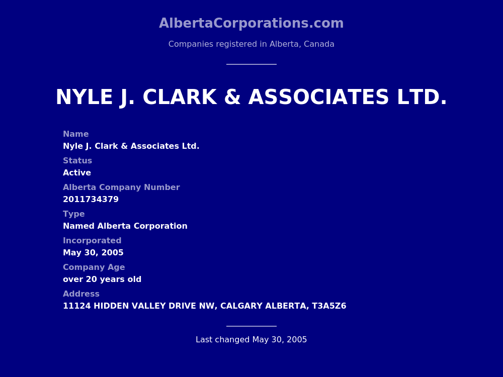 Nyle J. Clark & Associates Ltd. | Calgary | Alberta