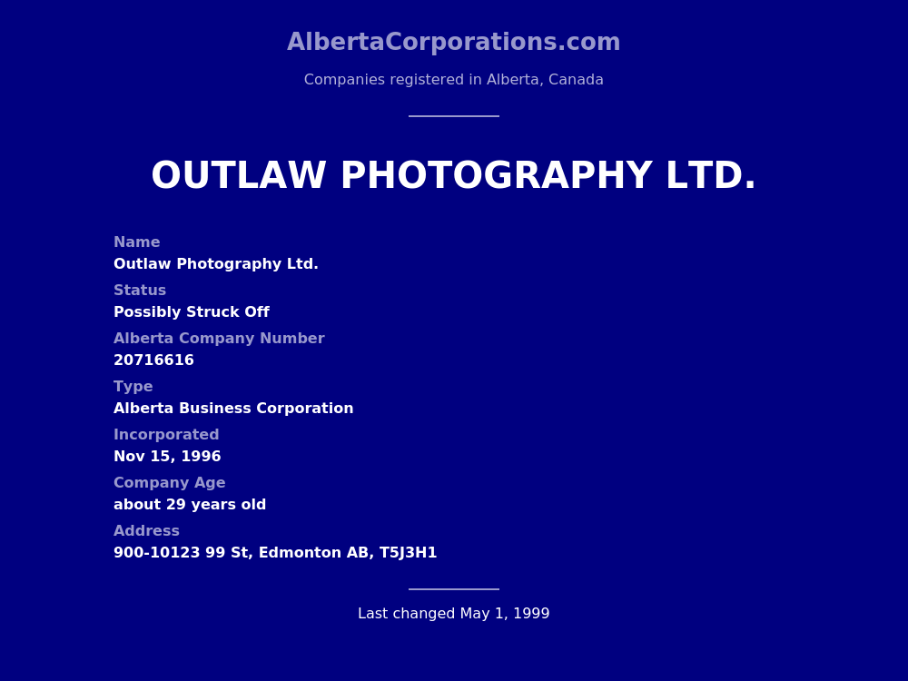 Outlaw Photography Ltd. | Edmonton | Alberta