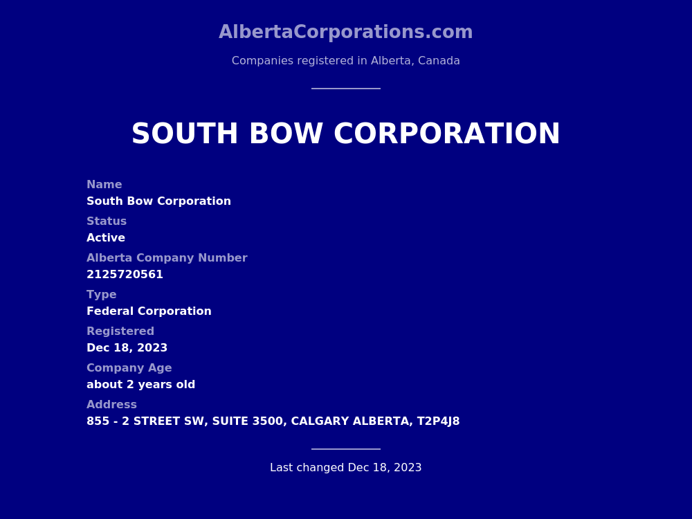 South Bow Corporation | Calgary | Alberta