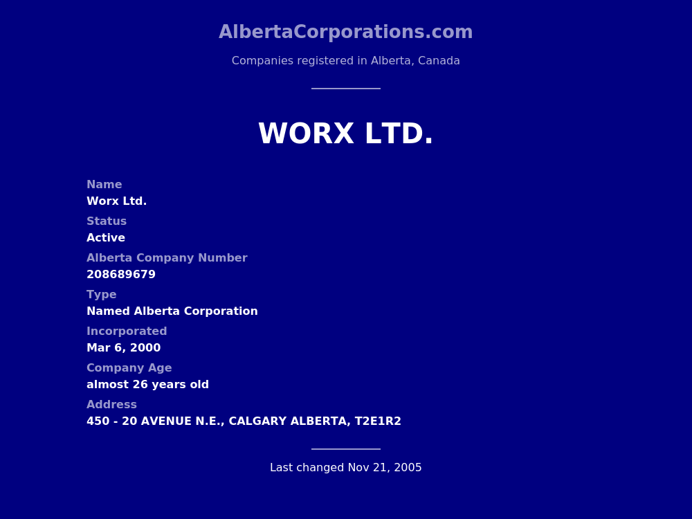 Worx Ltd. | Calgary | Alberta